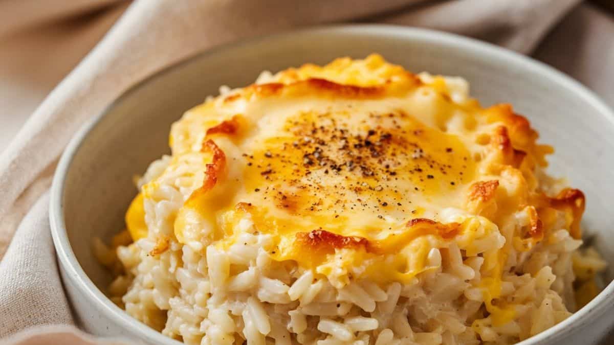 Cheesy Rice: Easy Delicious Rice Cooker Comfort Food