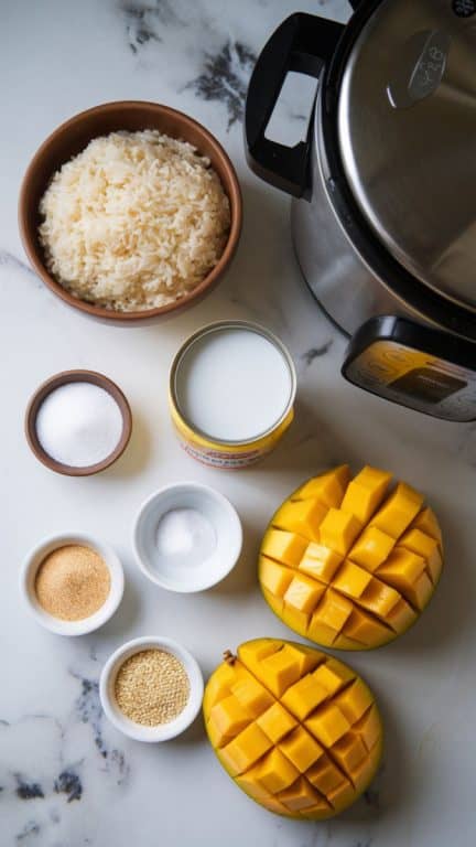 Sweet and Creamy Rice Cooker Mango Sticky Rice - OvenSpot